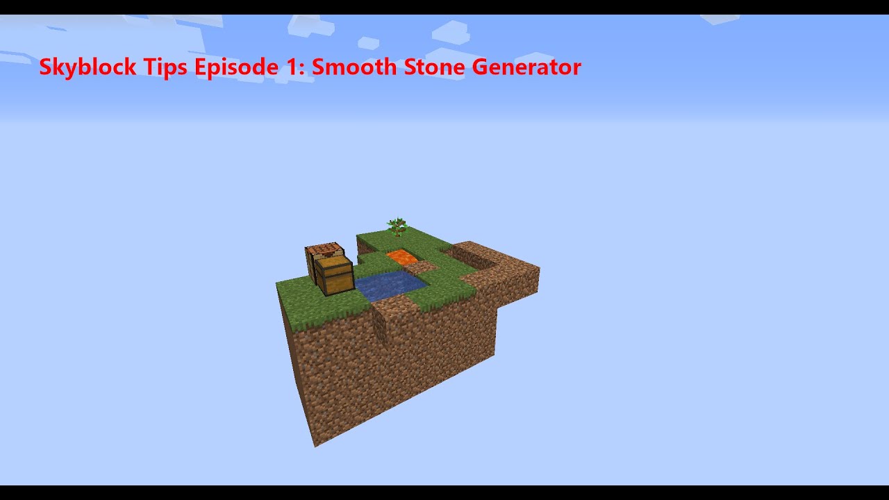 Skyblock Tips Episode 1: Smooth Stone Generator - YouTube