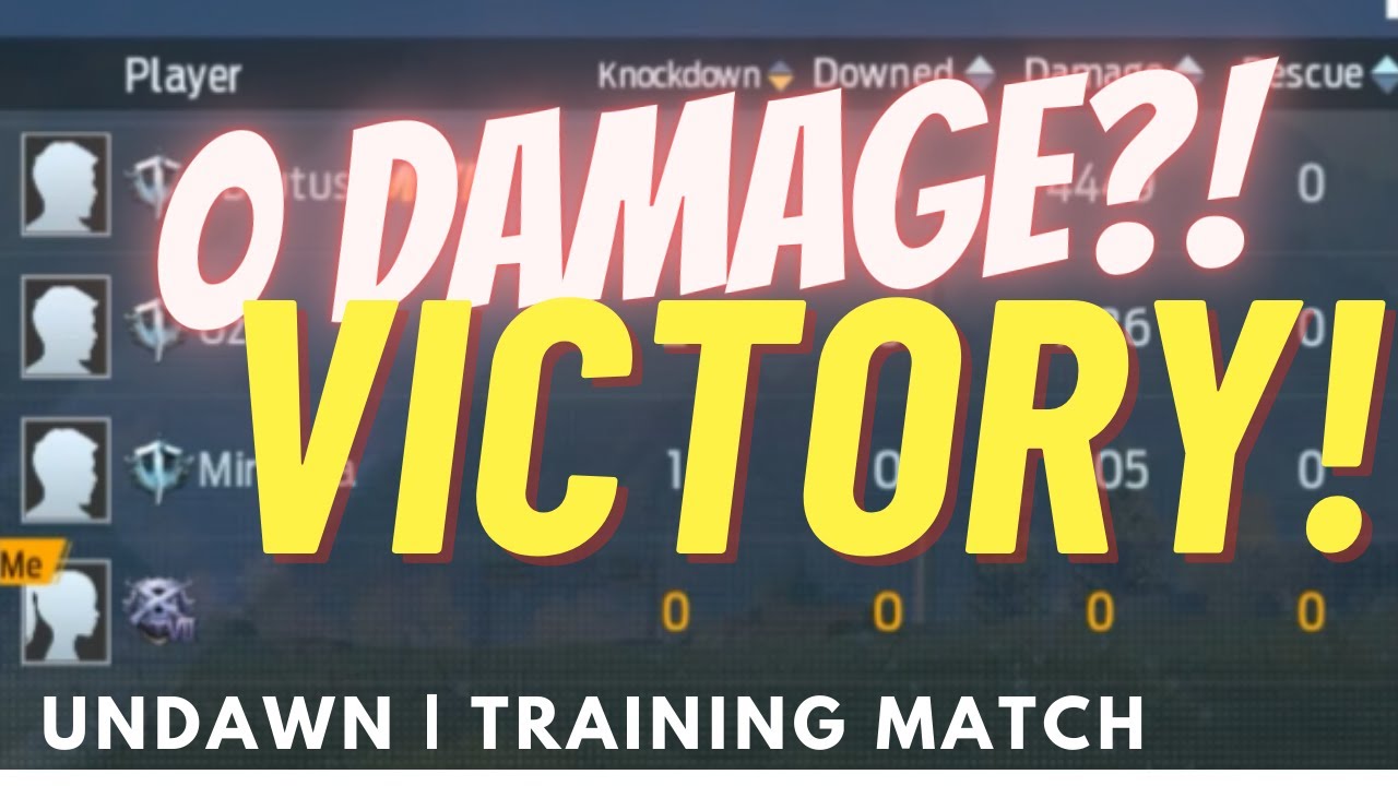 UNDAWN | Training Match - 0 damage but VICTORY?! - YouTube