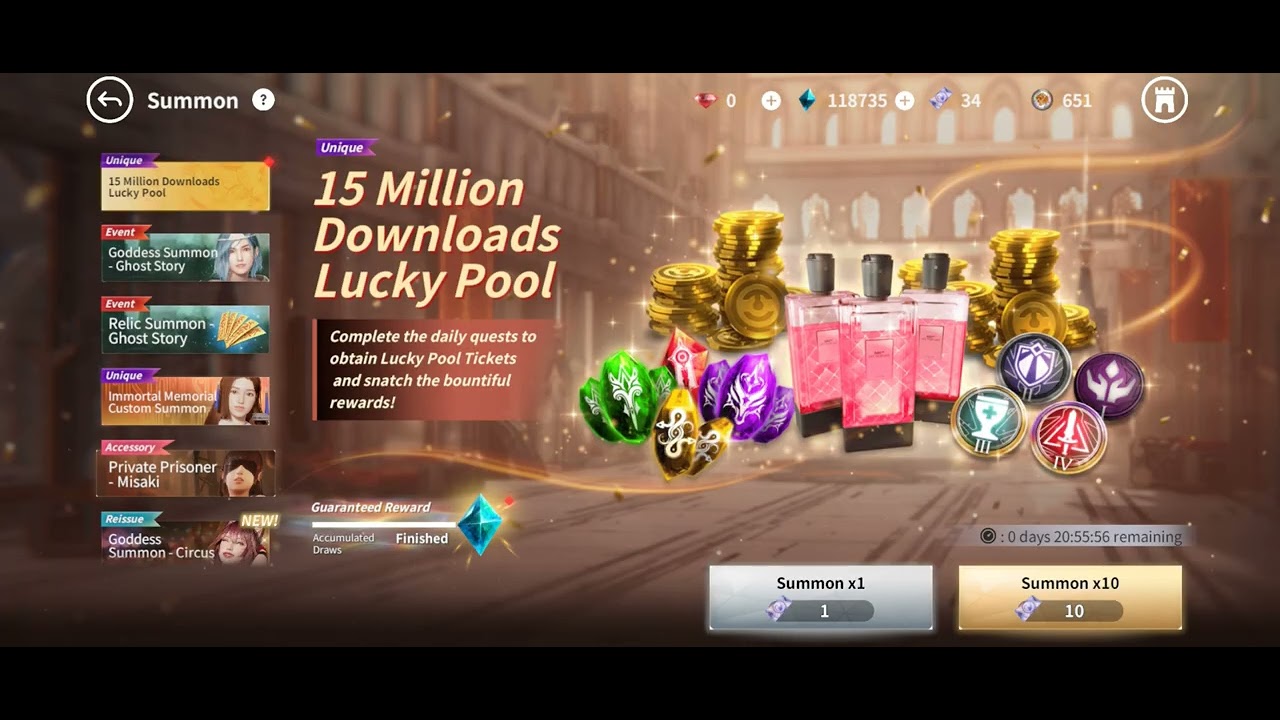 Rise of Eros. 15 million download lucky pool. Trace mission rewards to finish events faster ...