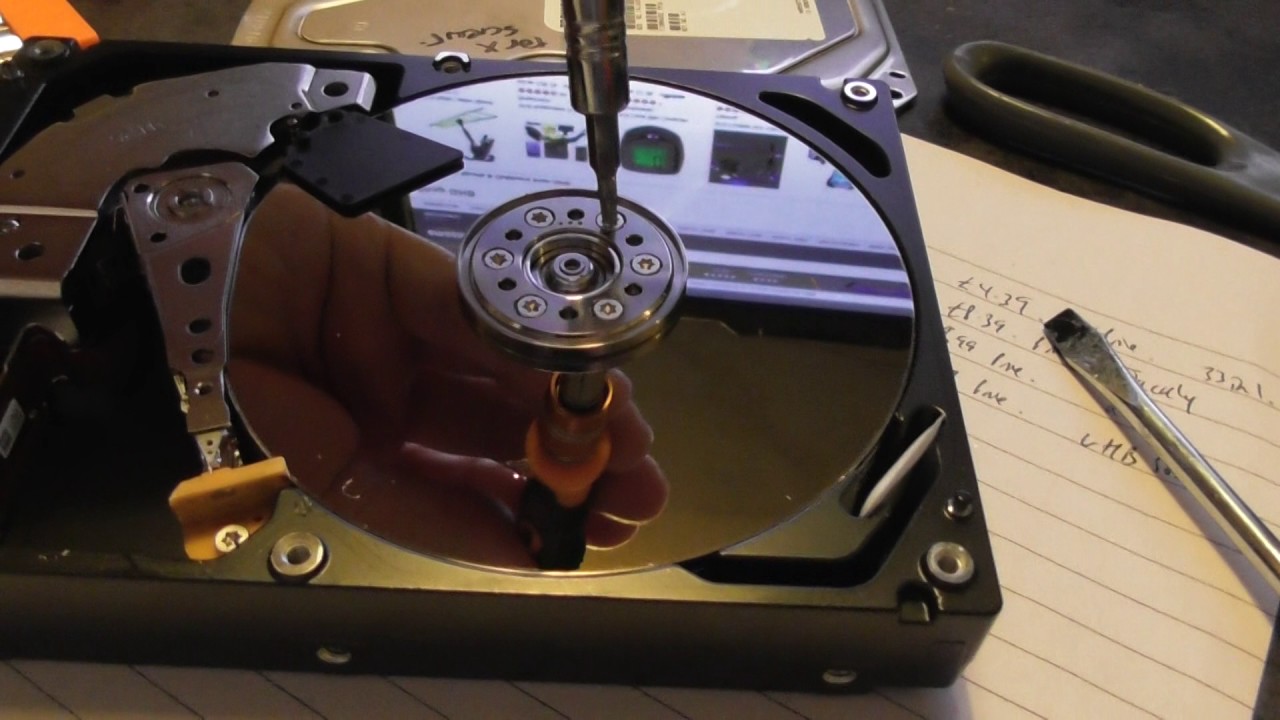 good How to open Hard drive to see problem drive heads 9dec16 704p ...