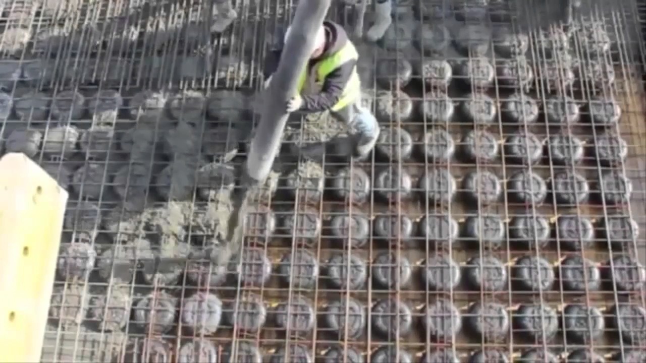 Neueste Technologie 2017 Cobiax Installation und Beton Gießen - YouTube