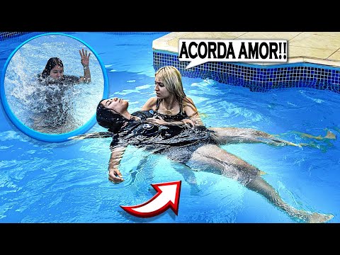ME AFOGUEI NA PISCINA E ME SURPREENDI COM A REAÇÃO DA MINHA NAMORADA