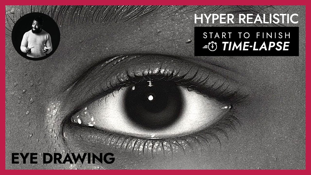 Hyper Realistic Eye Drawing - Full Start to Finish Time-lapse - YouTube