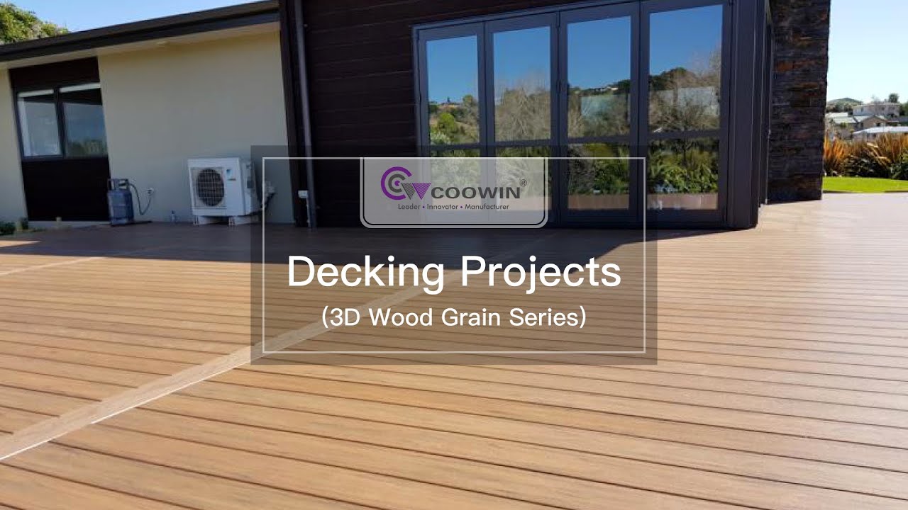 COOWIN® Composite Decking Projects—3D Wood Grain Series 4 - YouTube