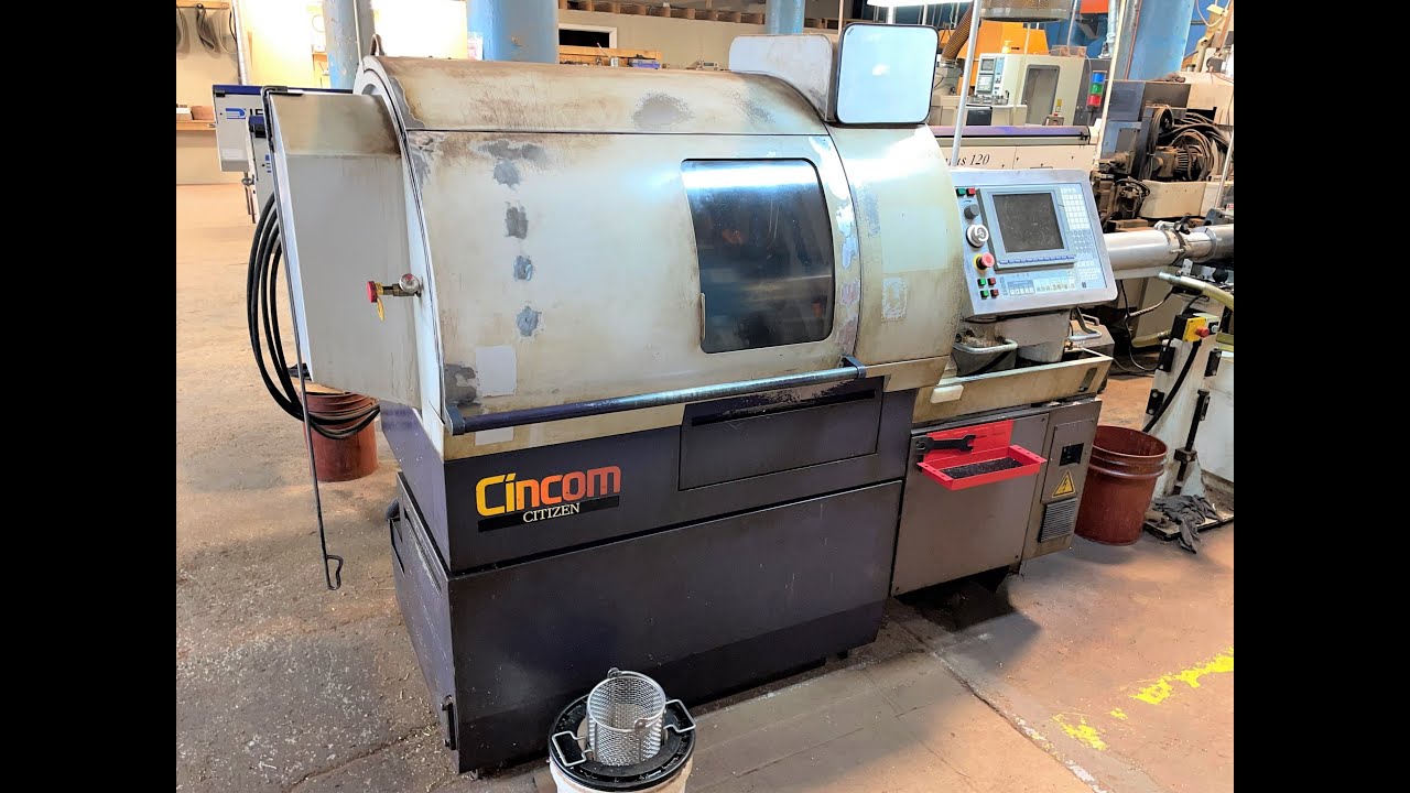 Citizen C16 CNC Swiss Screw Machine with Cincom System Controls - YouTube