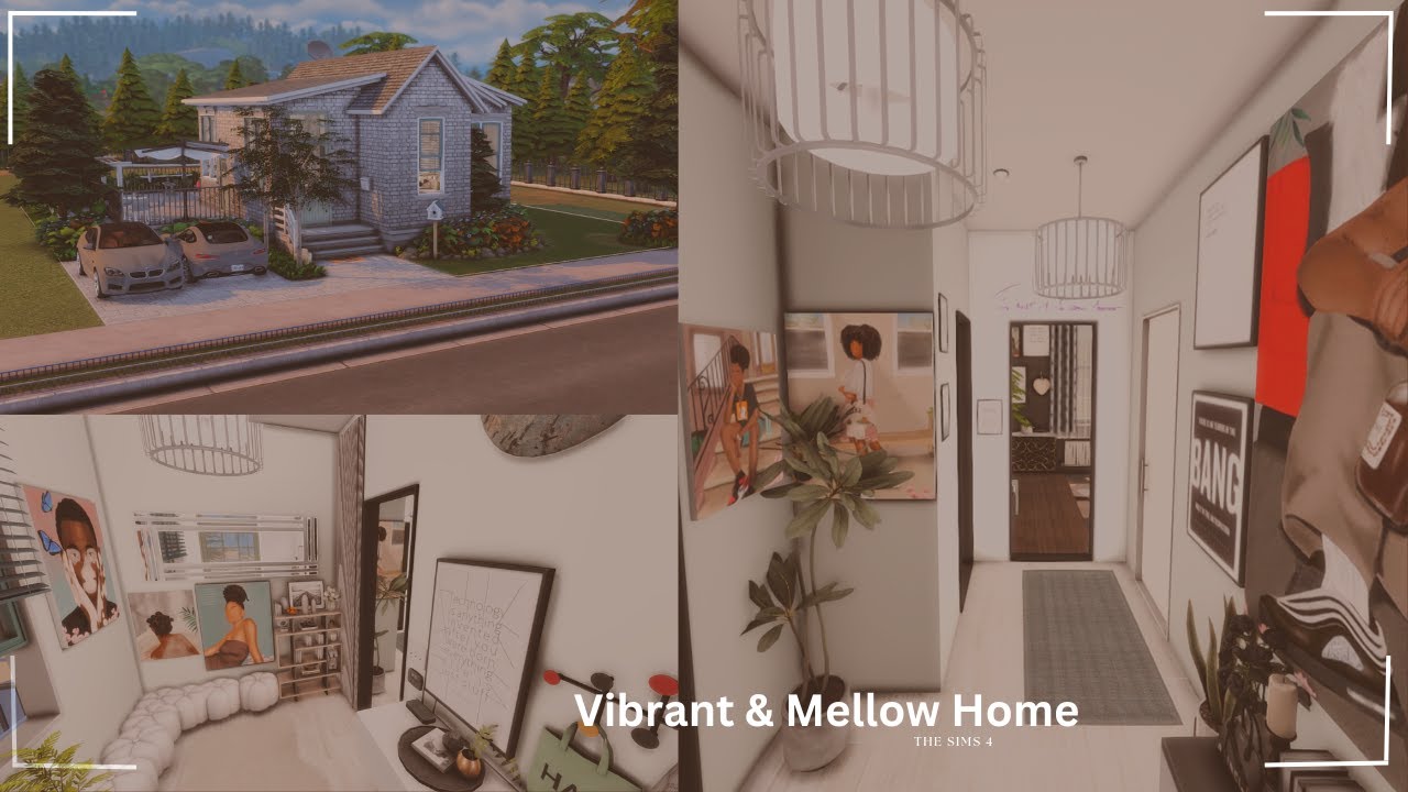 Vibrant & Mellow Home|| The Sims 4: CC Speed Build - YouTube