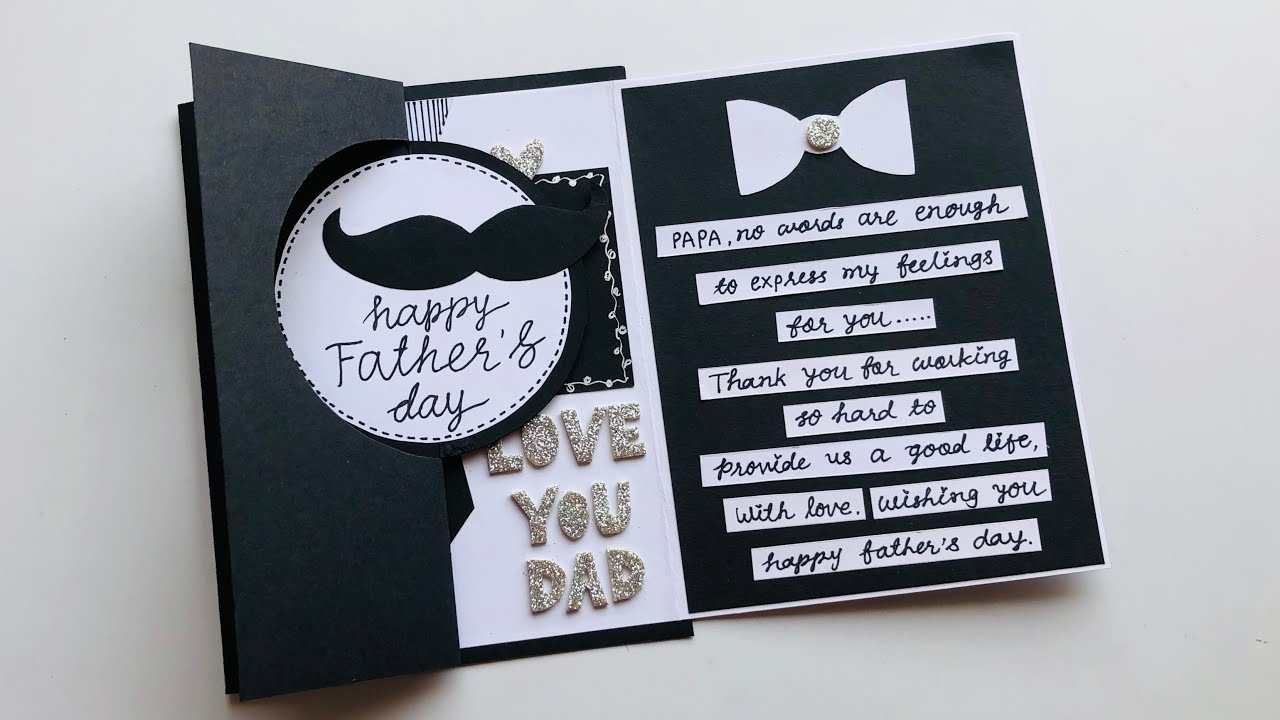 How to Make Father's Day Card Easy//Easy and Beautiful Card for Fathers Day ⁠ ⁠@ArtCraftByTulsi ...