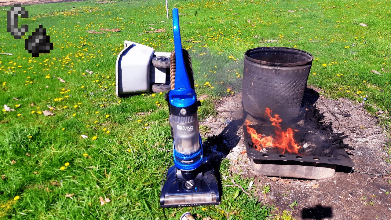 Smashing and Burning Trash, And Destroying 2 Vacuum Cleaners. - YouTube