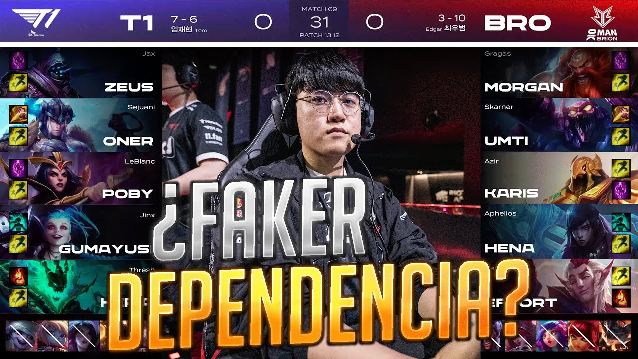 T1 SE ENFRENTA A EL RIVAL MAS DEBÍL ¿LLEGARÁN A PLAYOFFS? // T1 vs BRO all games Highlights ...