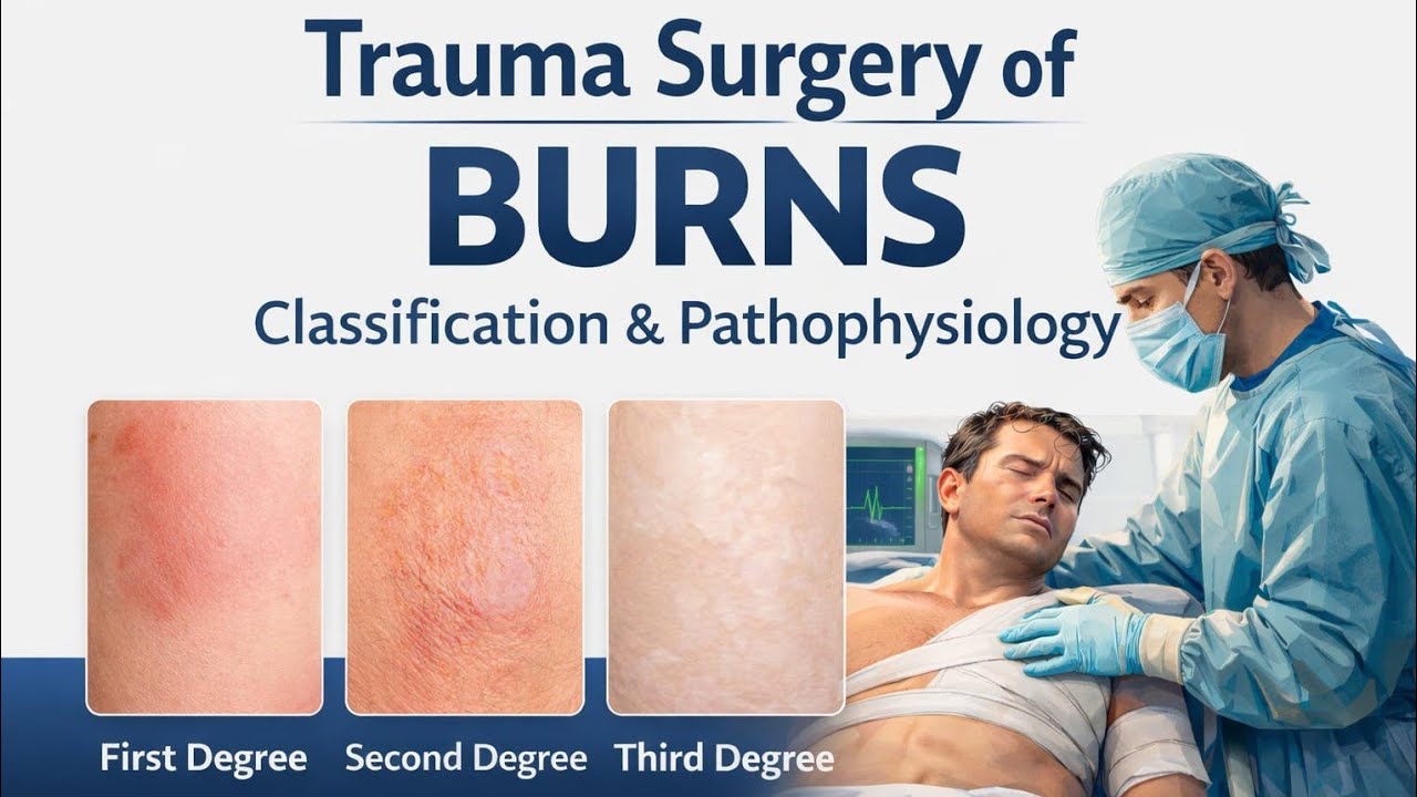 Pathophysiology & Classification of Burns Complete Medical Lecture for ...