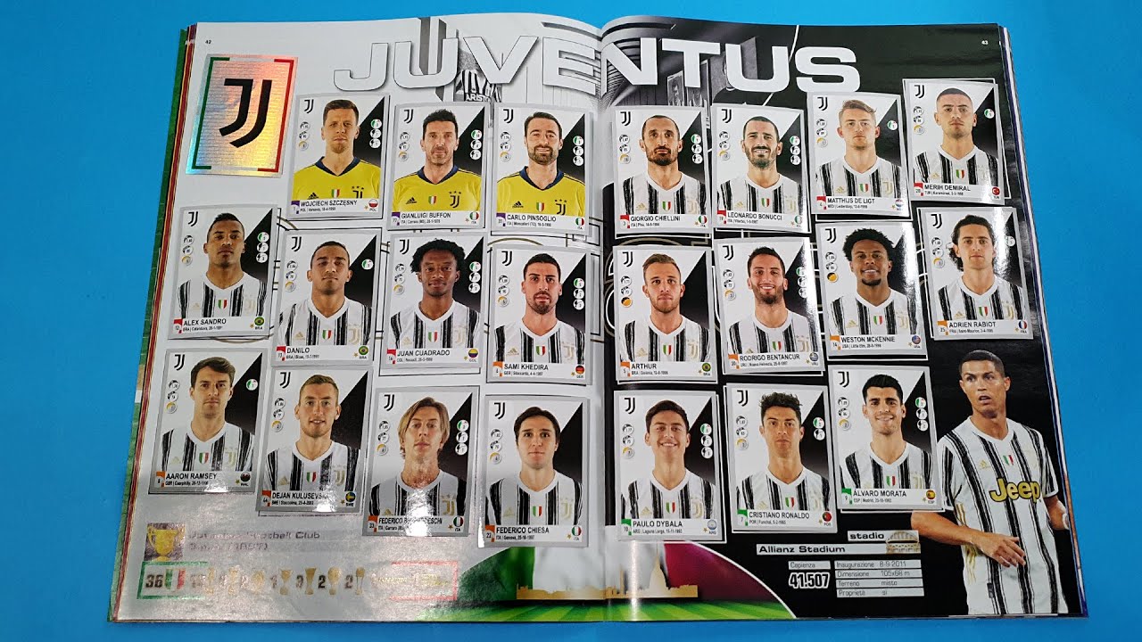 JUVENTUS COMPLETATA! Calciatori Panini 2020-21! - YouTube