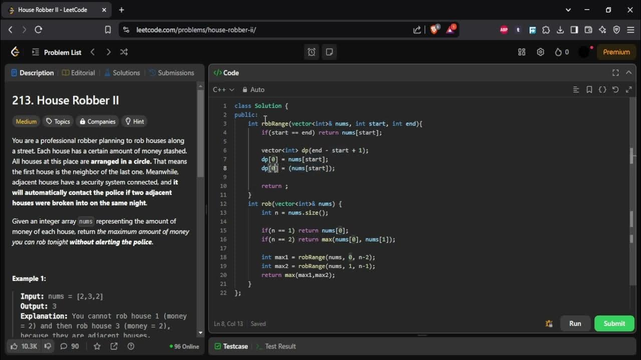 برمجهleetcode-213 - YouTube