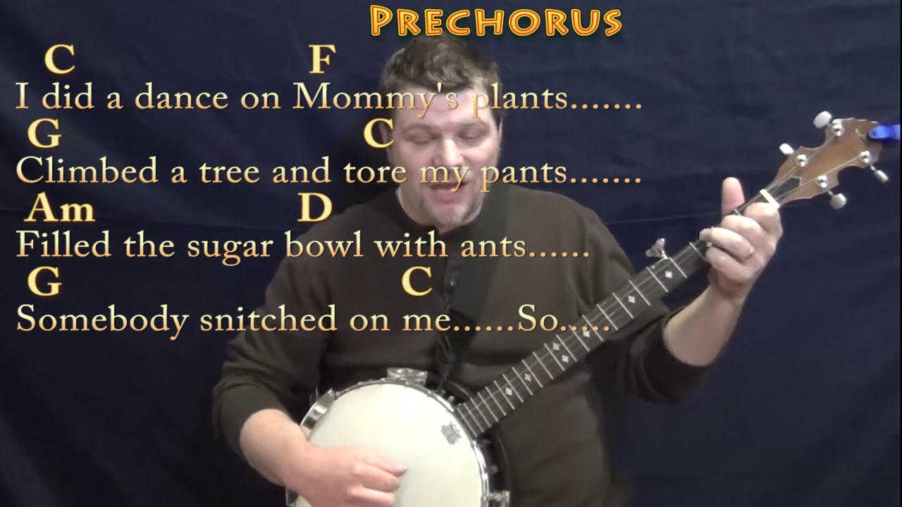 Nuttin for Christmas - Banjo Cover Lesson in C with Chords/Lyrics - YouTube
