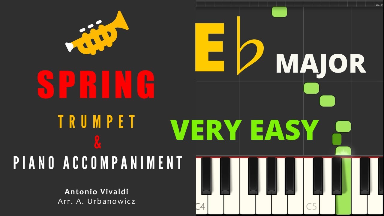 SPRING I Antonio Vivaldi I E♭ Major TRUMPET & PIANO Accompaniment I ...