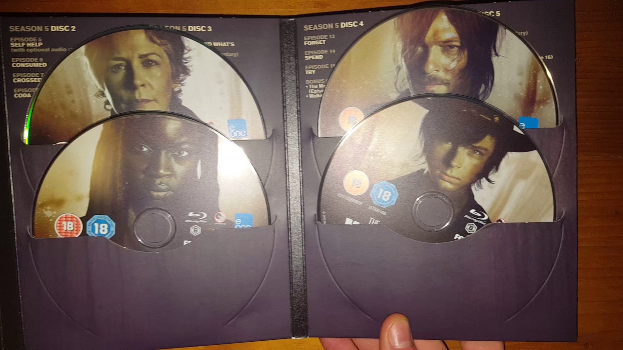 The Walking Dead Complete Series 1-6 2016 UK Blu ray Box Set Unboxing ...