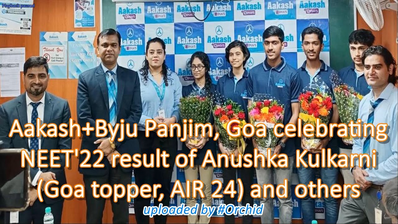 Aakash+Byju Goa celebrating NEET'22 result of Anushka Kulkarni (Goa ...