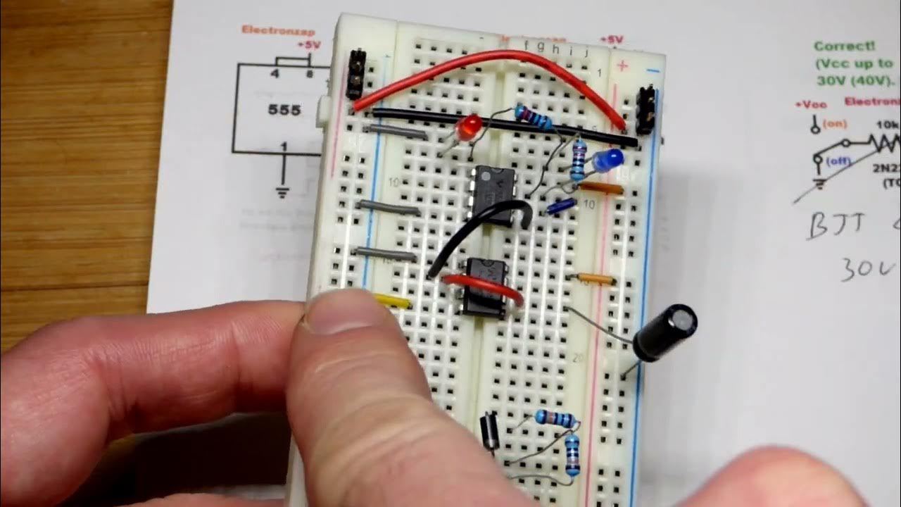 Step By Step Alternating Fading LEDs Using 555 Timer Capacitor And Op ...