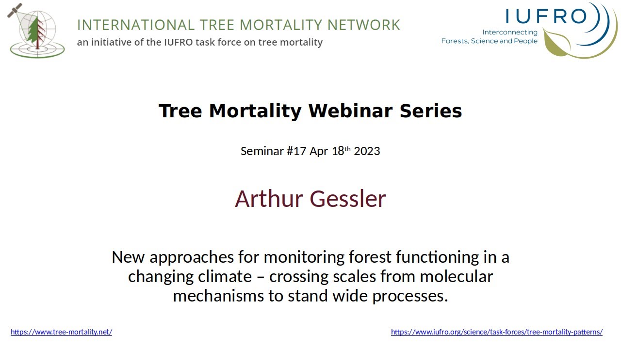 New approaches for monitoring forest functioning in a changing climate ...