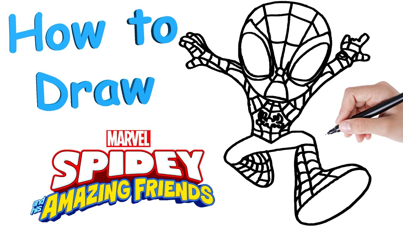 How To Draw Spidey | Spidey and His Amazing Friends - YouTube