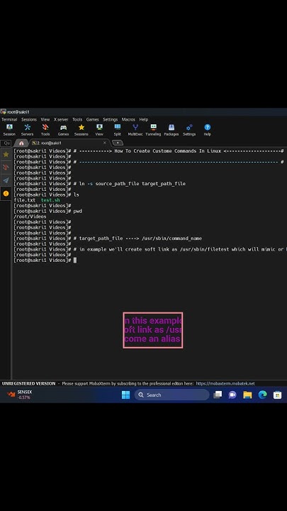 How To Create Custom Linux Command #shorts #linux - YouTube