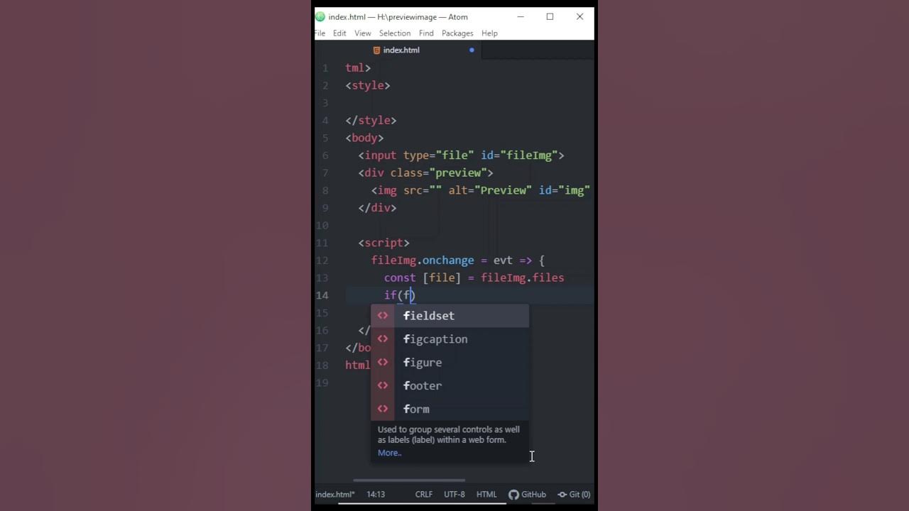 Preview Image Before Upload | HTML JavaScript - YouTube