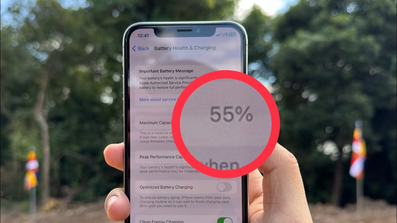 iPhone X back to 55% Battery HEALTH LOL😐 - YouTube