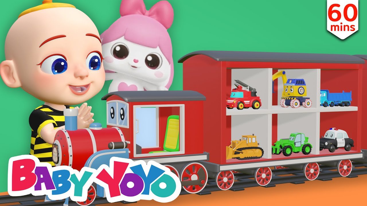 Train Transporter Toy Street Vehicles | Learn Colors | more nursery ...