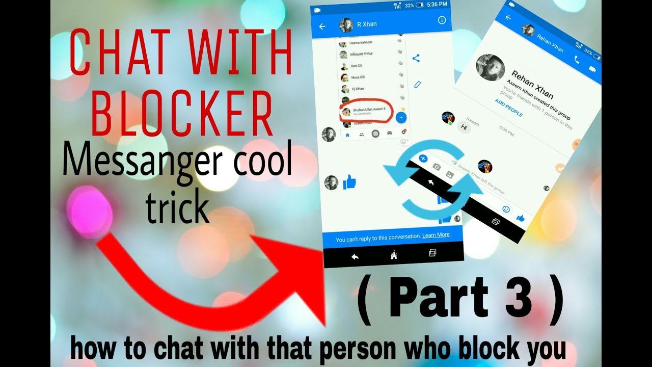 How to send messages to block person on ( Messenger )|| Unlock yourself ...