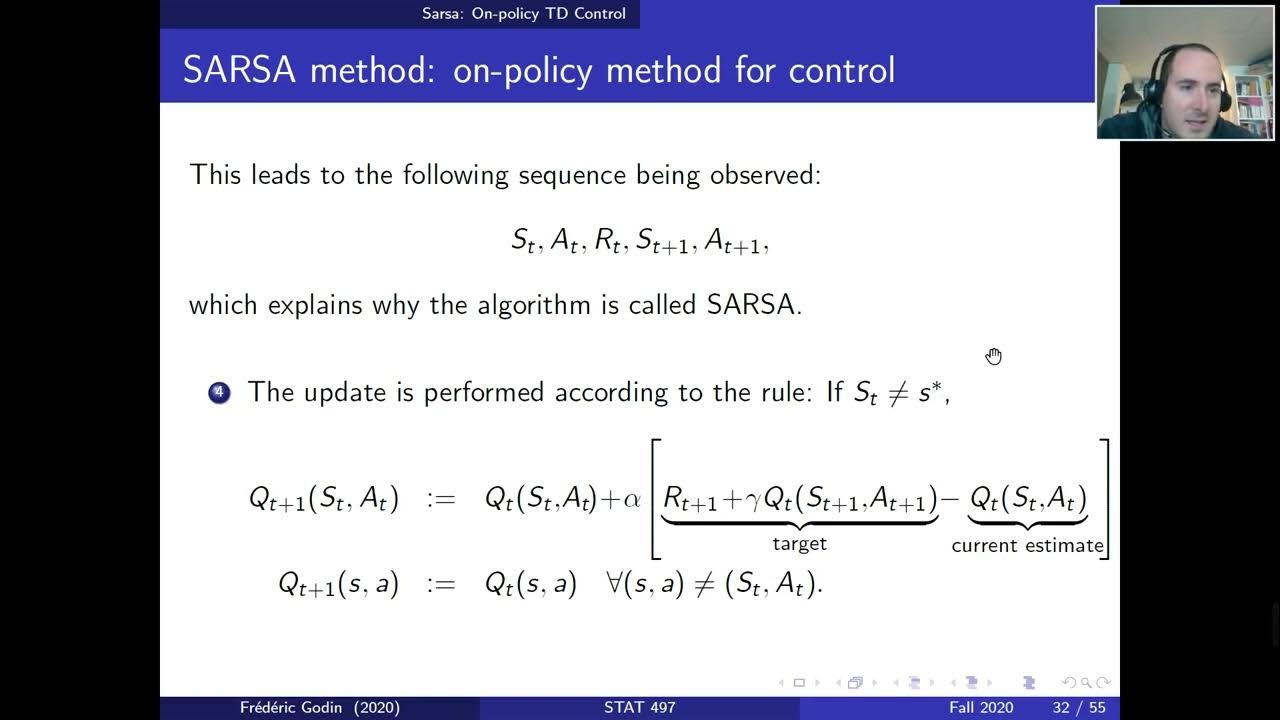 RL Chapter 6 Part3 (TD methods for control: SARSA, Q-learning) - YouTube