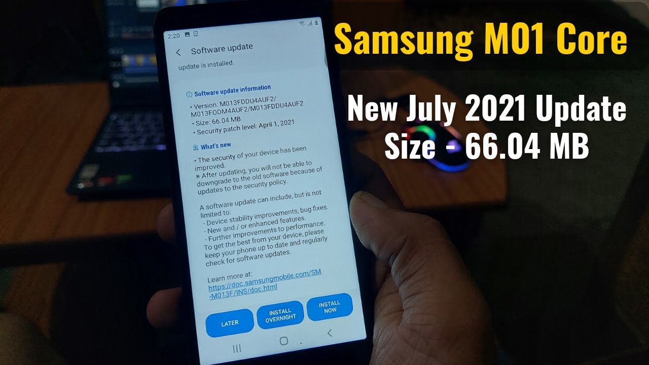 Samsung M01 Core New Update | #WhenAndroid11Go - YouTube