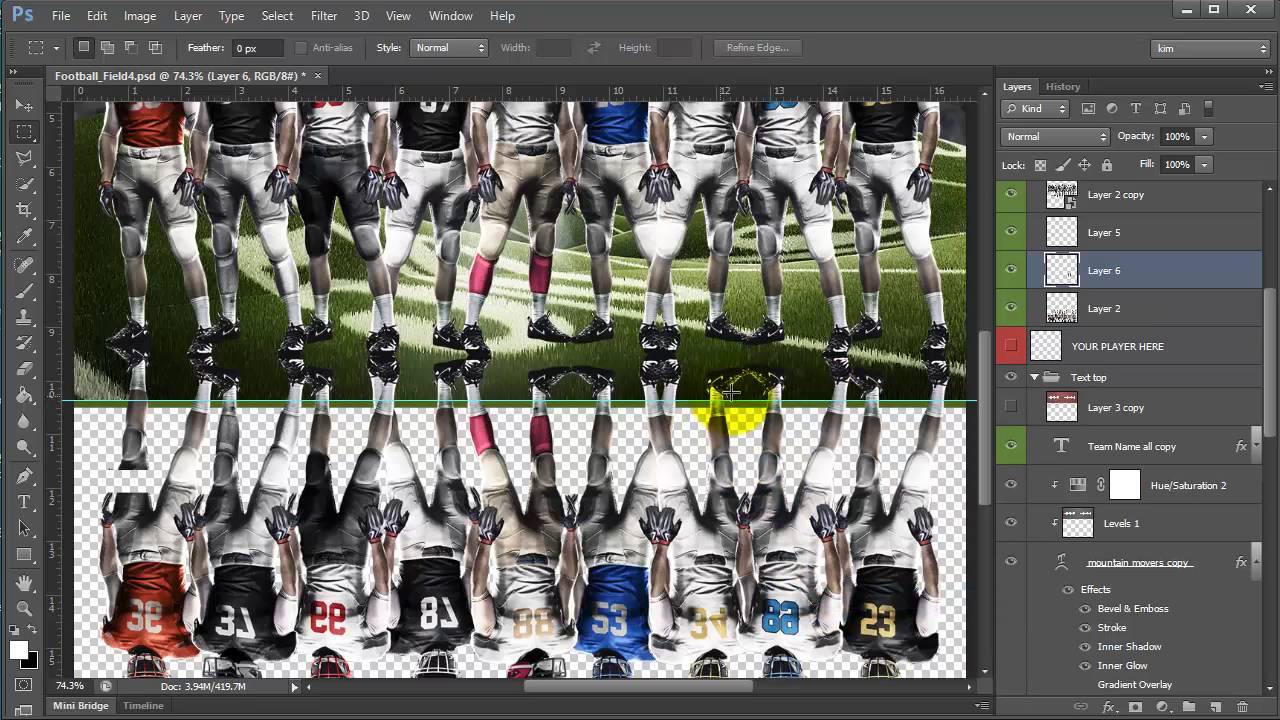 How to add a Drop Shadow Effect for an entire team in Photoshop - YouTube