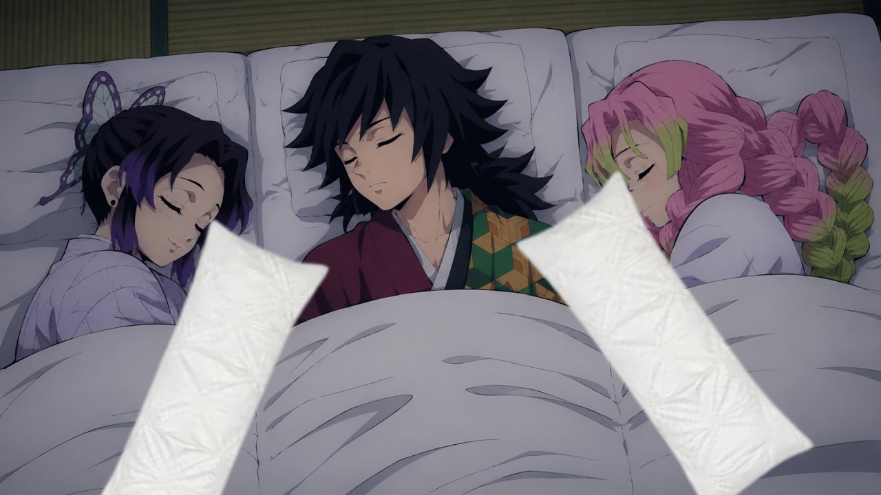 Mitsuri and Shinobu sleep with Giyu.... - YouTube