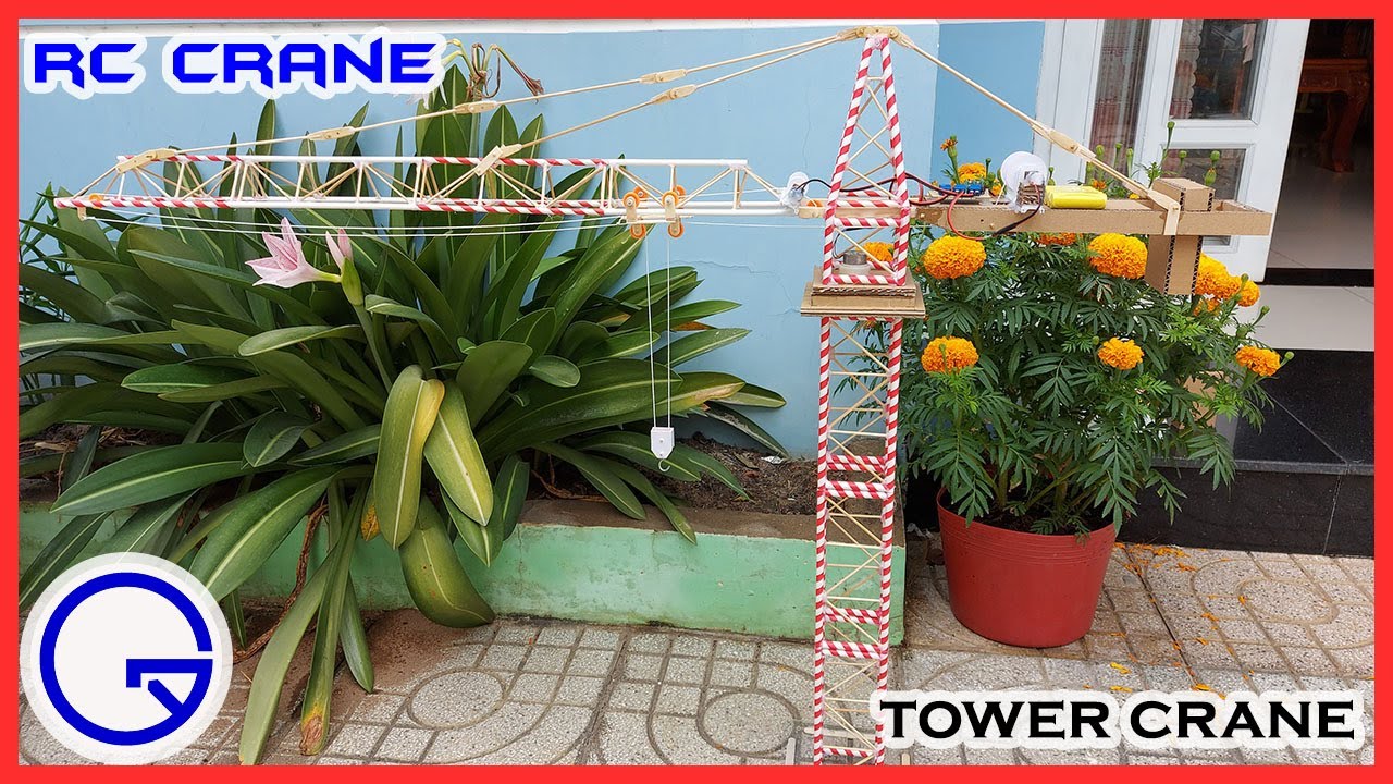 How to make RC Tower Crane - YouTube