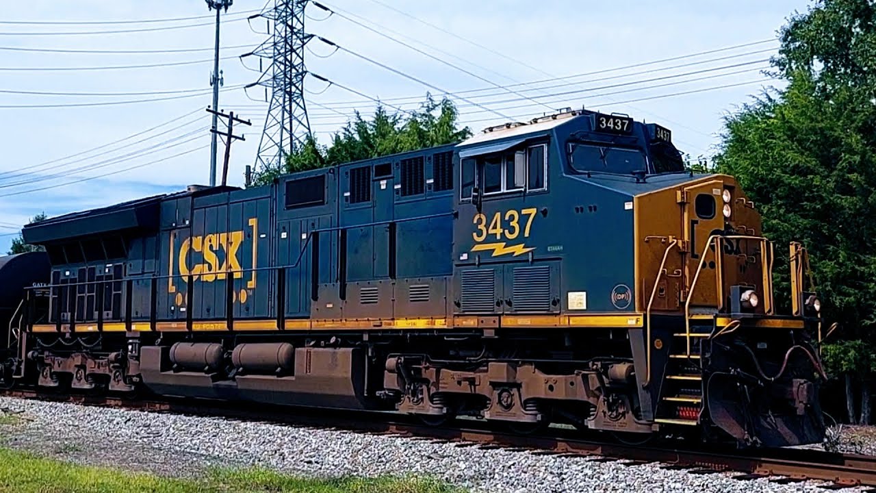 CSX M491 headed Eastbound @ Monroe NC with csxt 3437 in the lead 8/24/22🇺🇲 - YouTube