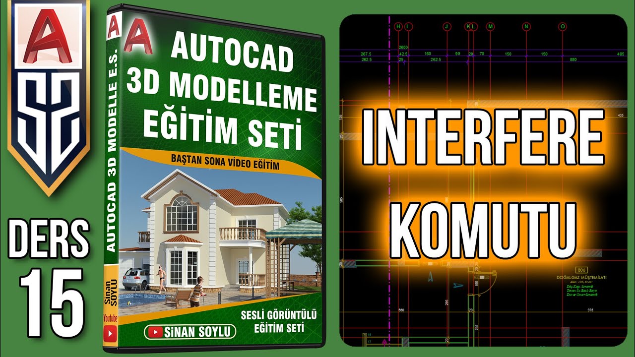15 Interfere Komutu Nasıl Kullanılır | Autocad 3D Bina Çizim Eğitim ...