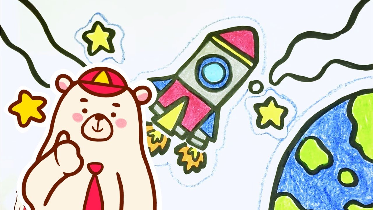 Menggambar dan Mewarnai Roket mudah untuk Anak-anak | How to Draw ...
