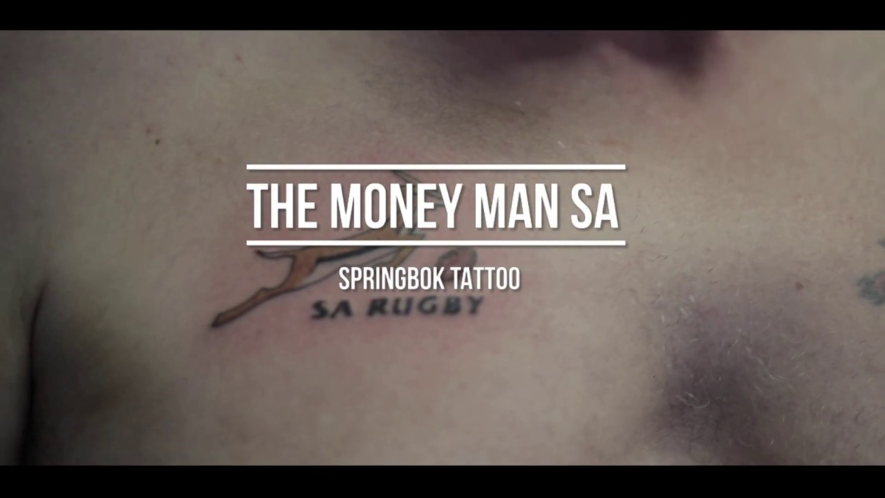 Money Man gets his Springbok Tattoo - YouTube