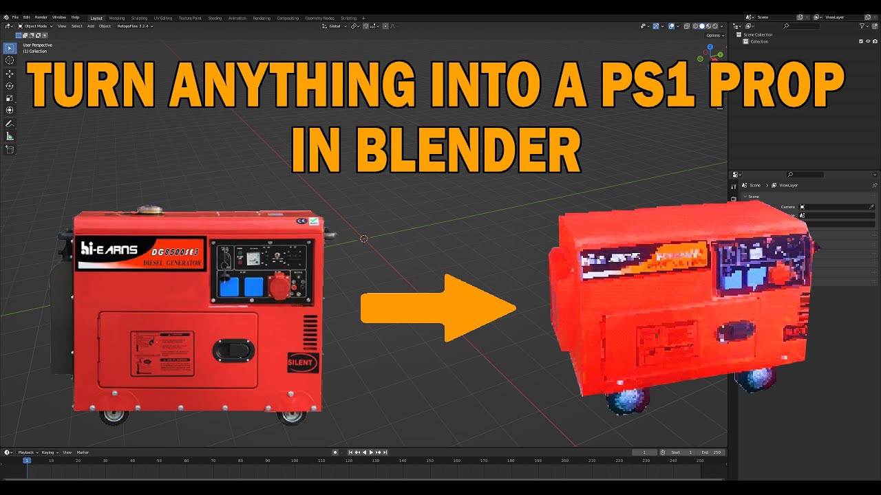 PS1 Prop Tutorial for Indie Games - Blender - YouTube