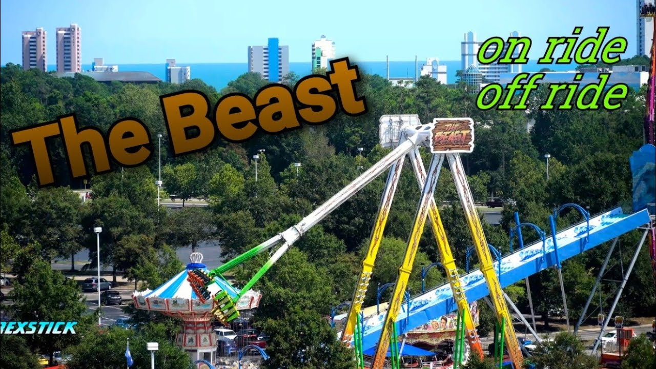 The Beast pendulum ride // Rides at Broadway at the Beach - YouTube