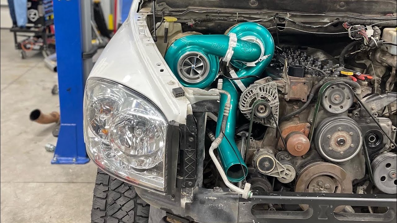 1000+WHP Cummins gets crazy turbo setup!!!! - YouTube