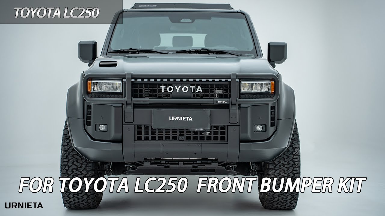 URNIETA front bumper kit for toyota LC250 prado - YouTube