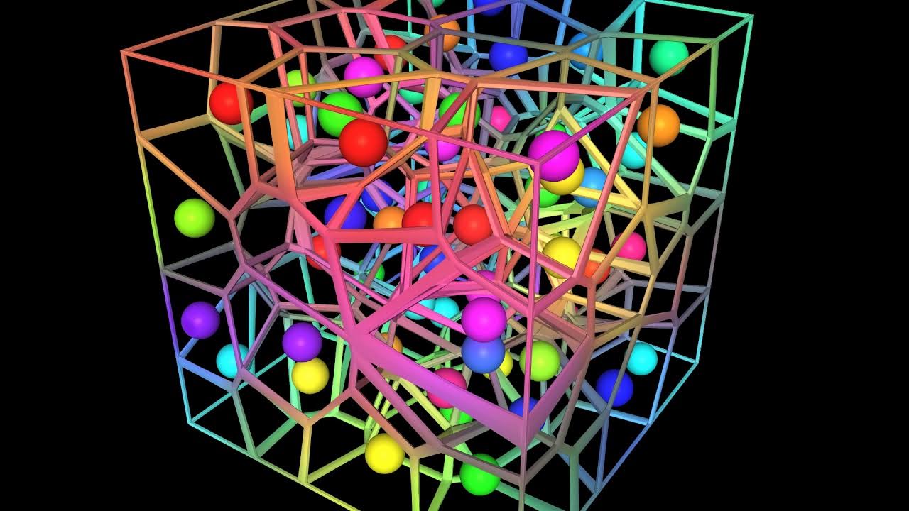 Animated 3D Voronoi diagram - YouTube