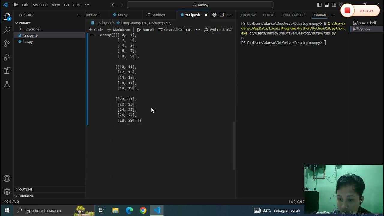LATIHAN NUMPY (Pyton)TUGAS 1 - YouTube