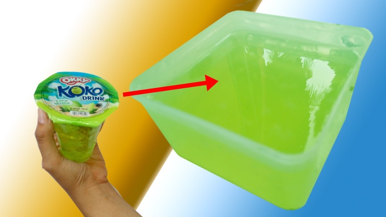 DIY Clear Slime Melon Okky Koko Drink | Cara Membuat Slime Stretchy ...
