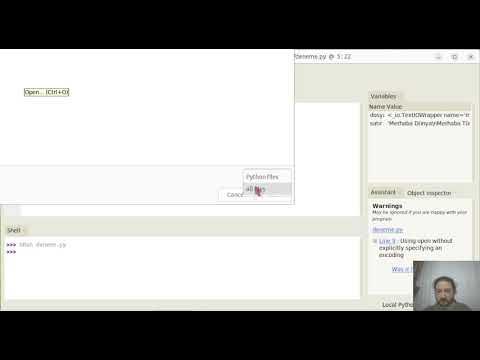 Python ile veri yapıları - file (dosya) veri türü - YouTube