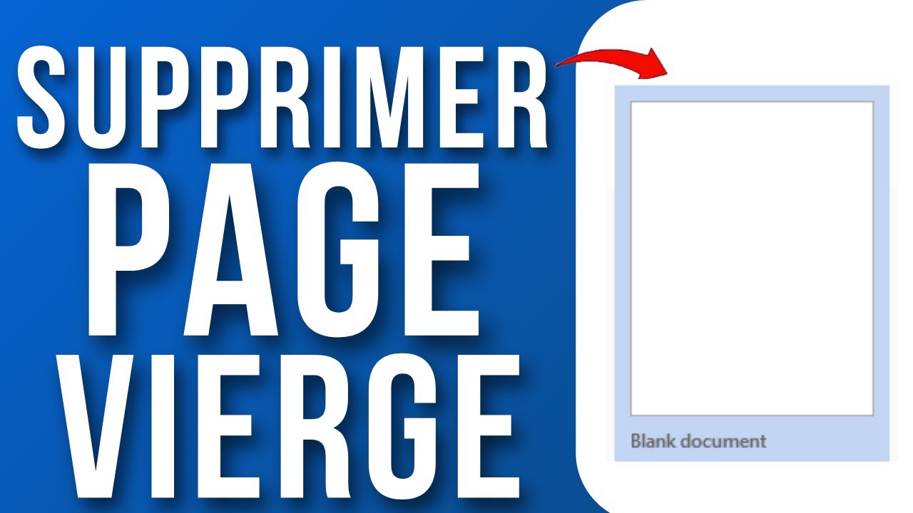 Comment Supprimer Une Page Vierge Sur Word ( FACILE ) - YouTube