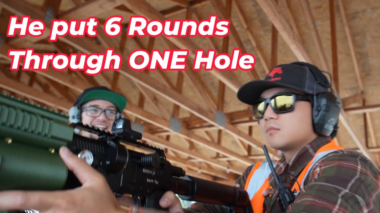 Letting the RANGE OFFICER Shoot My Bintac T50 50 caliber AIR RIFLE ...
