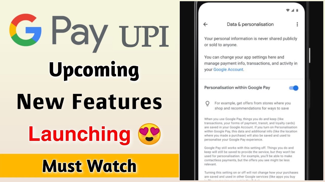 Google pay upi new service launching😍 | google pay upcoming features ...
