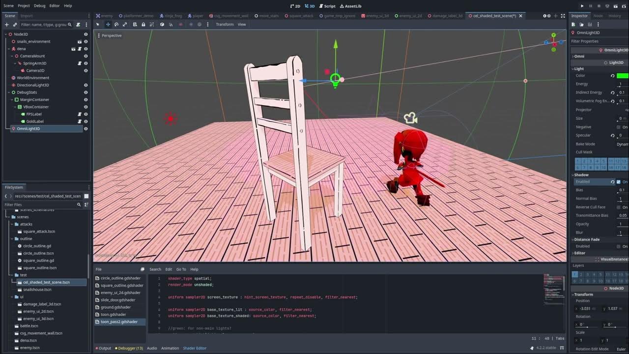 Hand-drawn style Cel Shader - Godot - Guilty Gear Style - YouTube