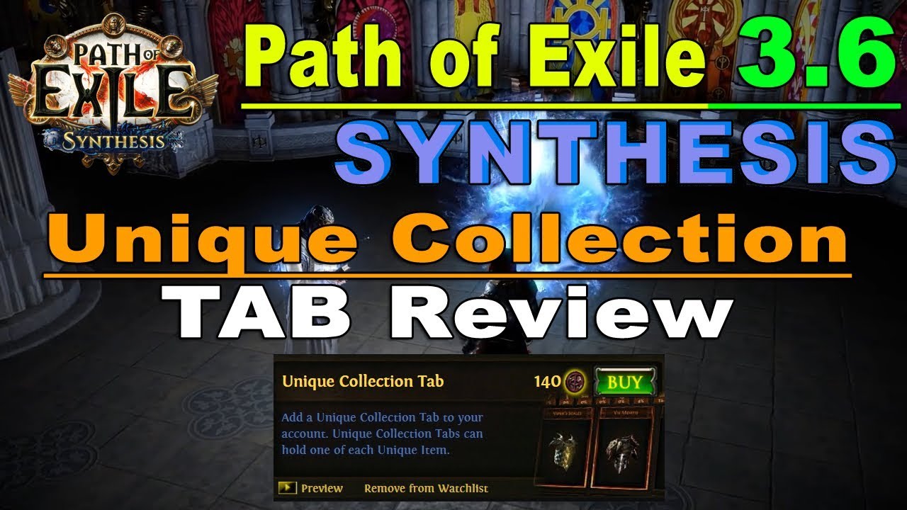 UNIQUE COLLECTION TAB Review Path of Exile - YouTube